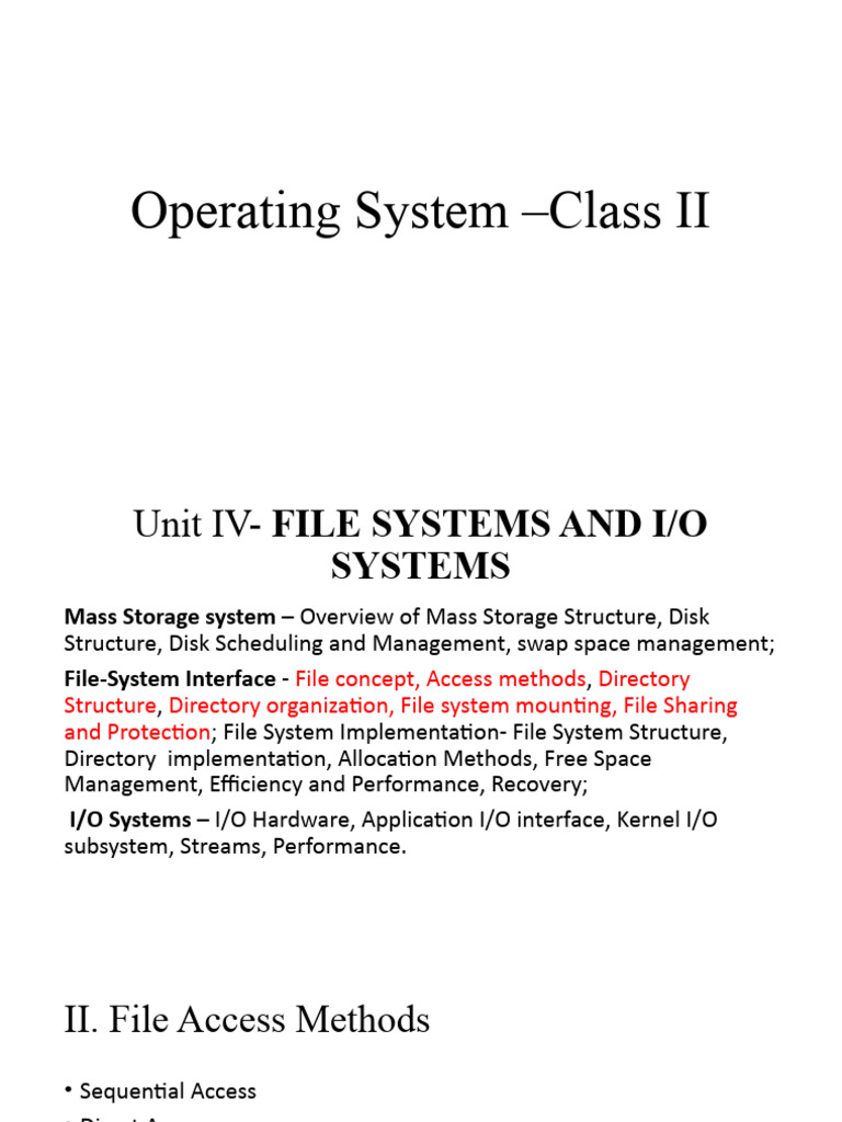 Class 4.4 | PDF | File System | Computer File