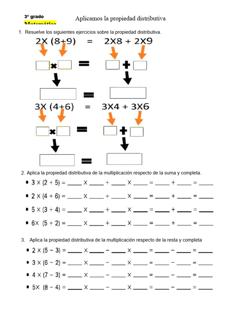 FICHA 2 MAT. VIERNES 31 Aplicamos La Propiedad Distributiva | PDF