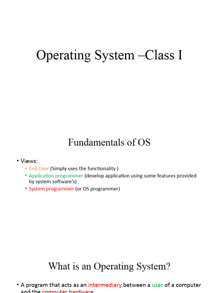iNTRODUCTION TO OS | PDF | Operating System | Computer Data Storage