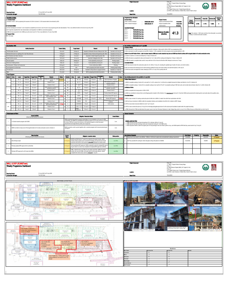 07.100723 MALL-SOF Weekly Dashboard Report by RPM | Download Free PDF | Building Engineering ...