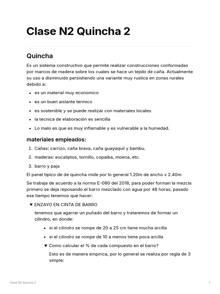 Clase_N2_Quincha_2 | PDF | Barro | Materiales de construcción