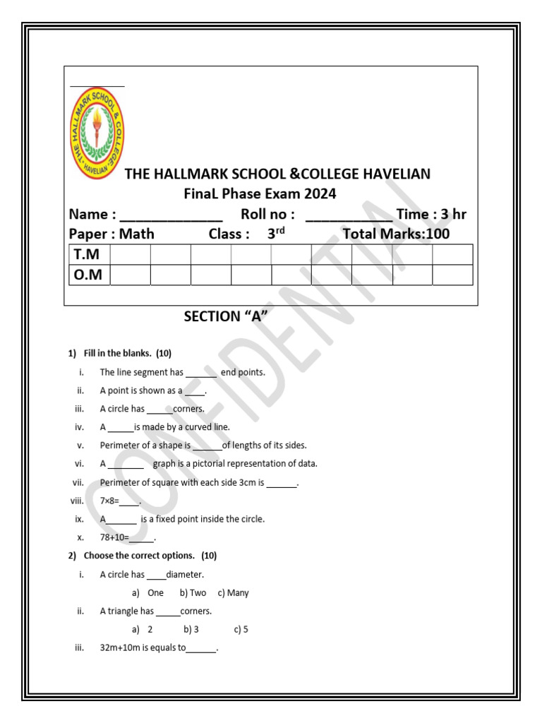 Math Ppr 1 Download Free Pdf Circle Geometry