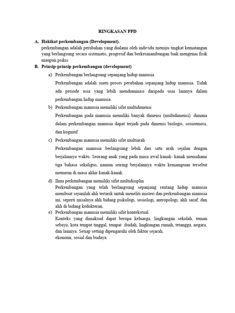 Ringkasan PPD | PDF
