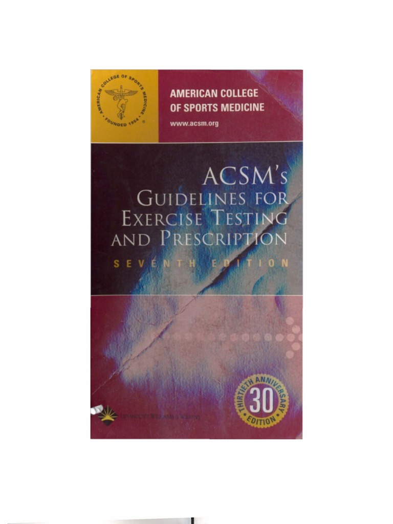 ACSMs Guidelines For Ex Testing Prescription | PDF | Physical Exercise ...