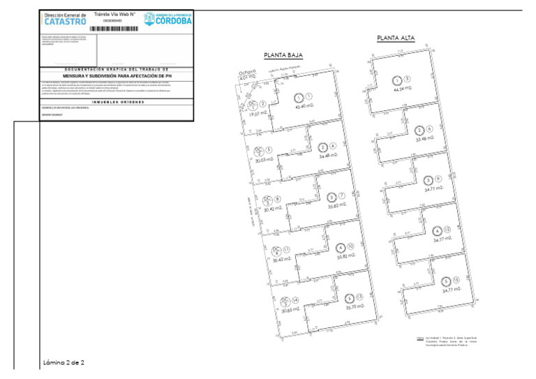 Planta Alta: Ochava 4.01 m2. 44.34 m2. 3 1 | PDF
