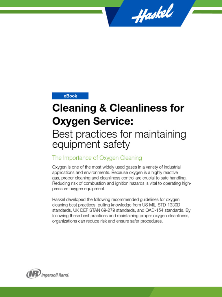 Haskel Oxygen Cleaning Ebook Final | PDF | Filtration | Materials