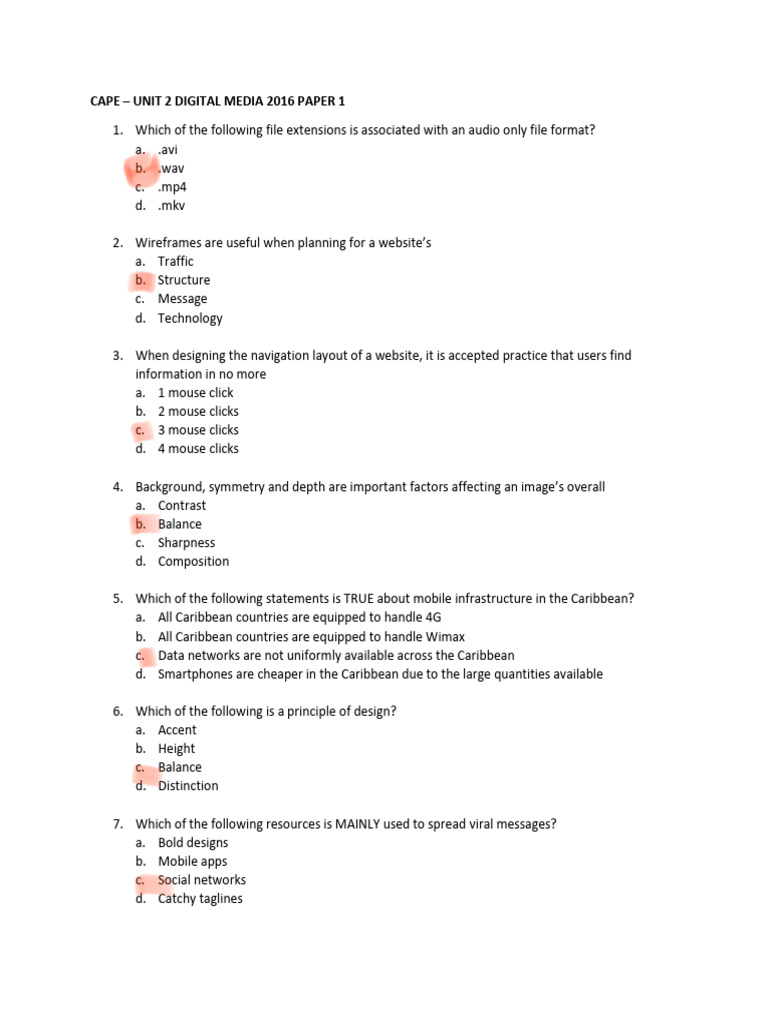 Digital Media 2016 UNIT 2 PAPER 1 | PDF | Mobile App | Video
