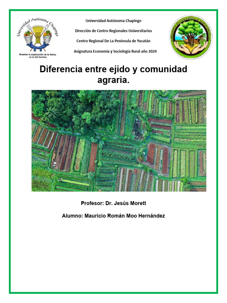Diferencias entre ejido y comunidad agraria | PDF | México | Nueva españa