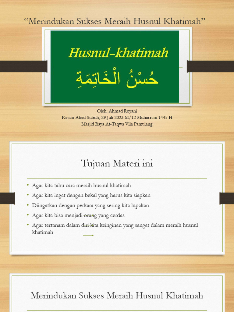 Husnul Khatimah | PDF
