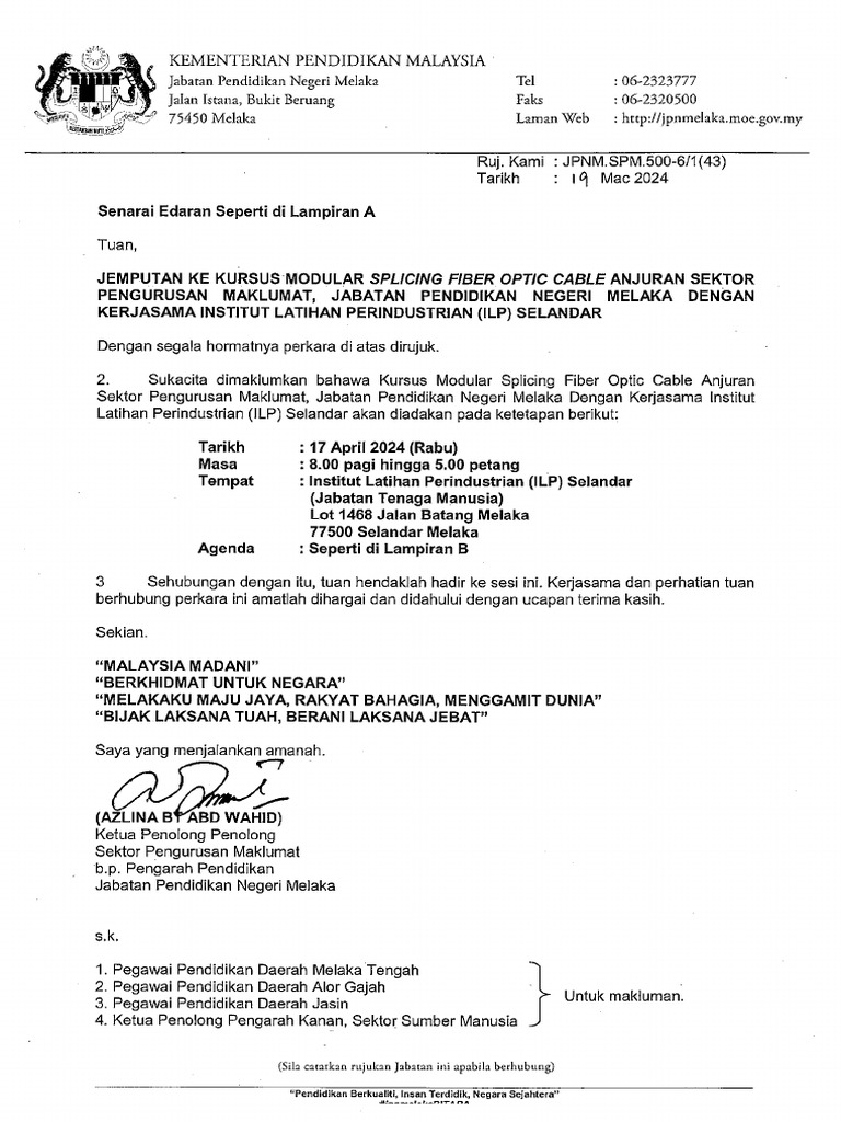 Kursus Modular ILP Selandar | PDF