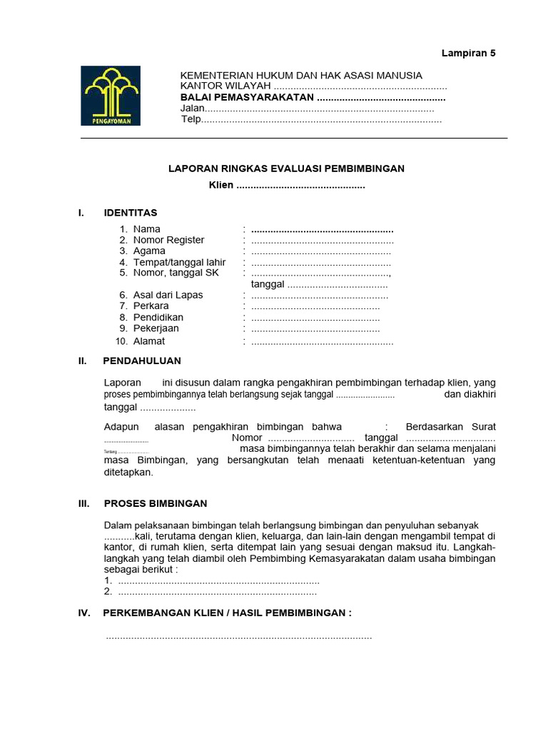 Lampiran 5 LAPORAN RINGKAS EVALUASI BIMBINGAN | PDF | Karier & Perkembangan