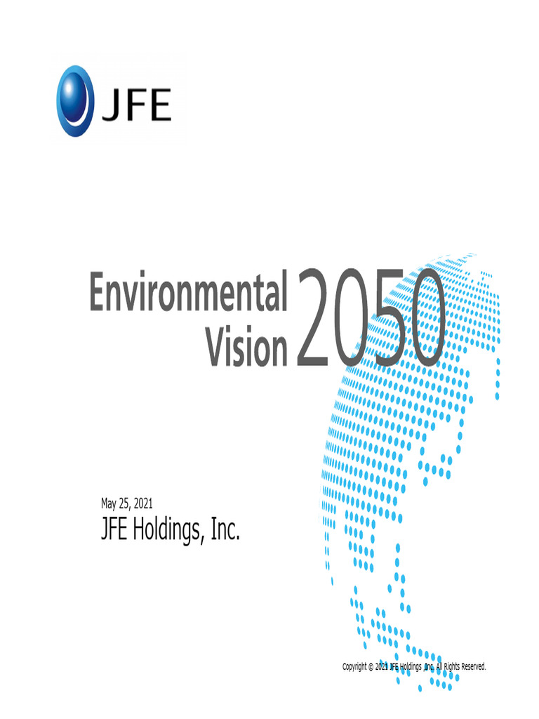 JFE Environment Vision 2050 | PDF | Steelmaking | Steel