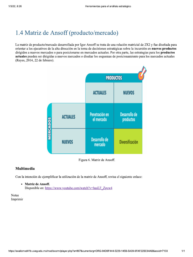 3.4 Matriz de Ansoff | PDF