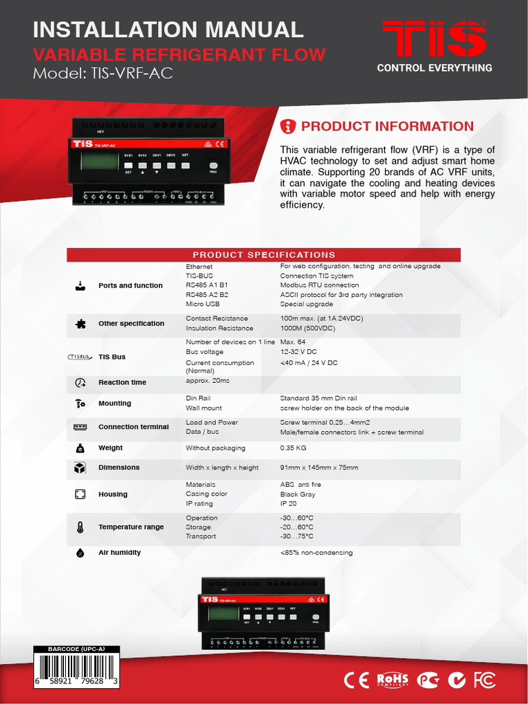 Tis VRF Ac 1 | PDF | Electrical Engineering | Electricity
