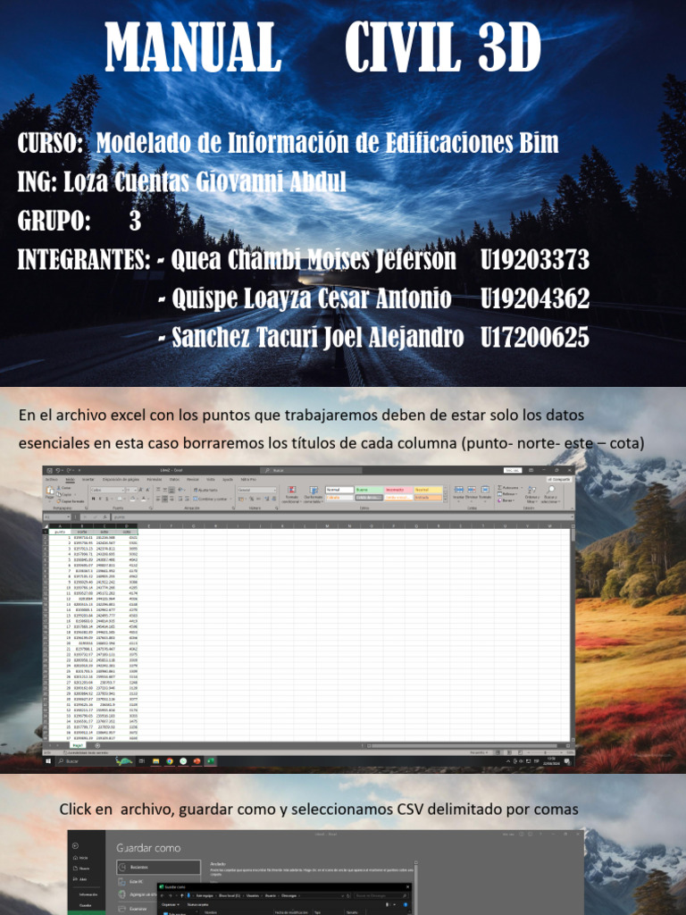 Guía de Importación y Modelado en Civil 3D | PDF | Sistema coordinado ...