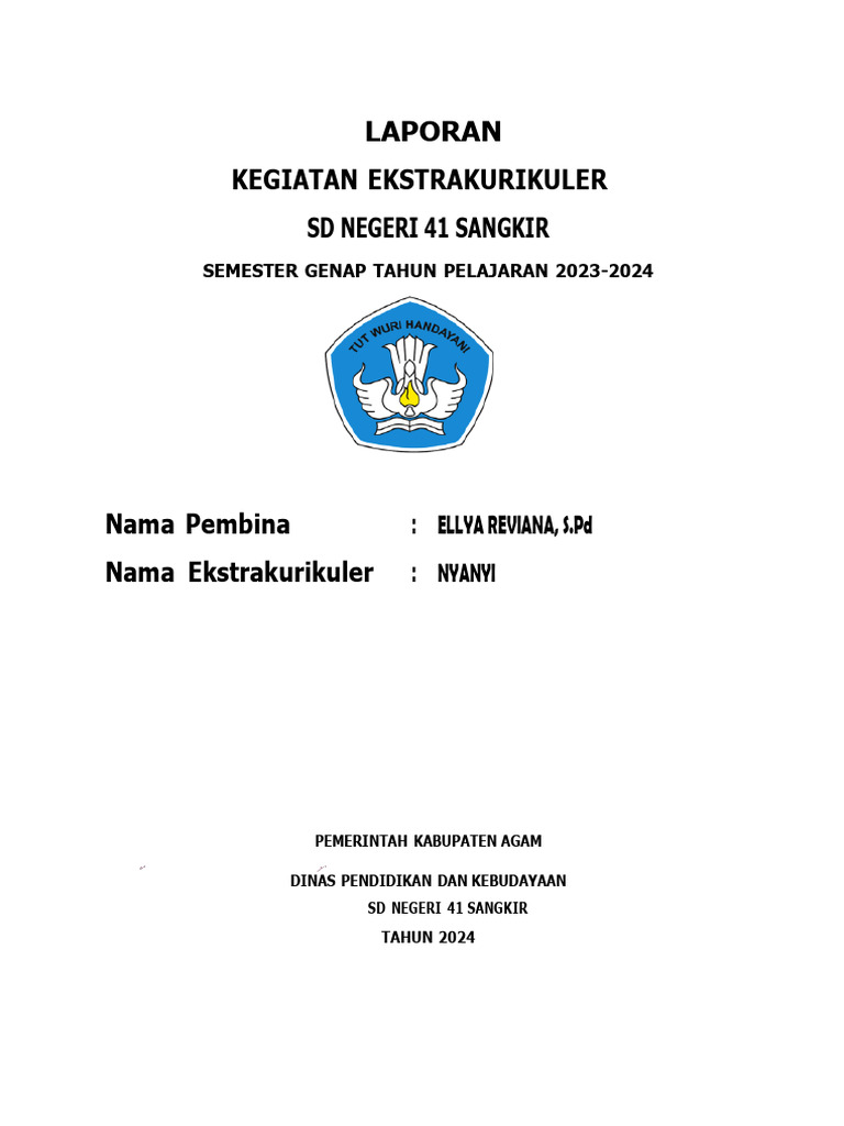 Laporan Ekstrakurikuler SD 41 | PDF