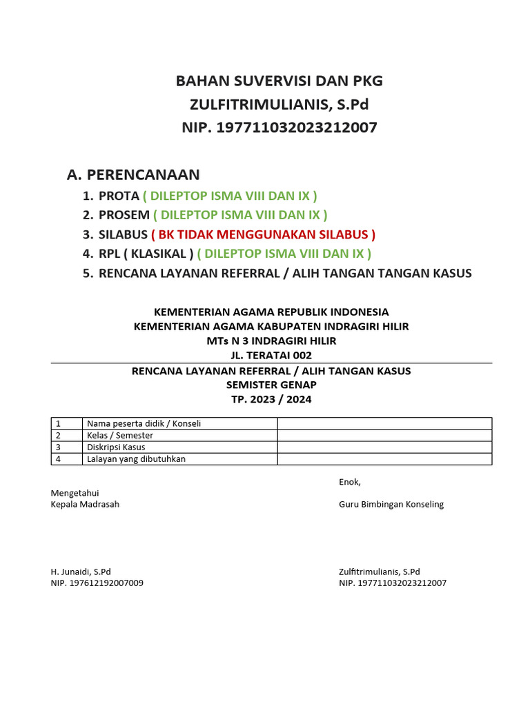 Naskah Asesmen Layanan BK Kelas Viii | PDF | Karier & Perkembangan