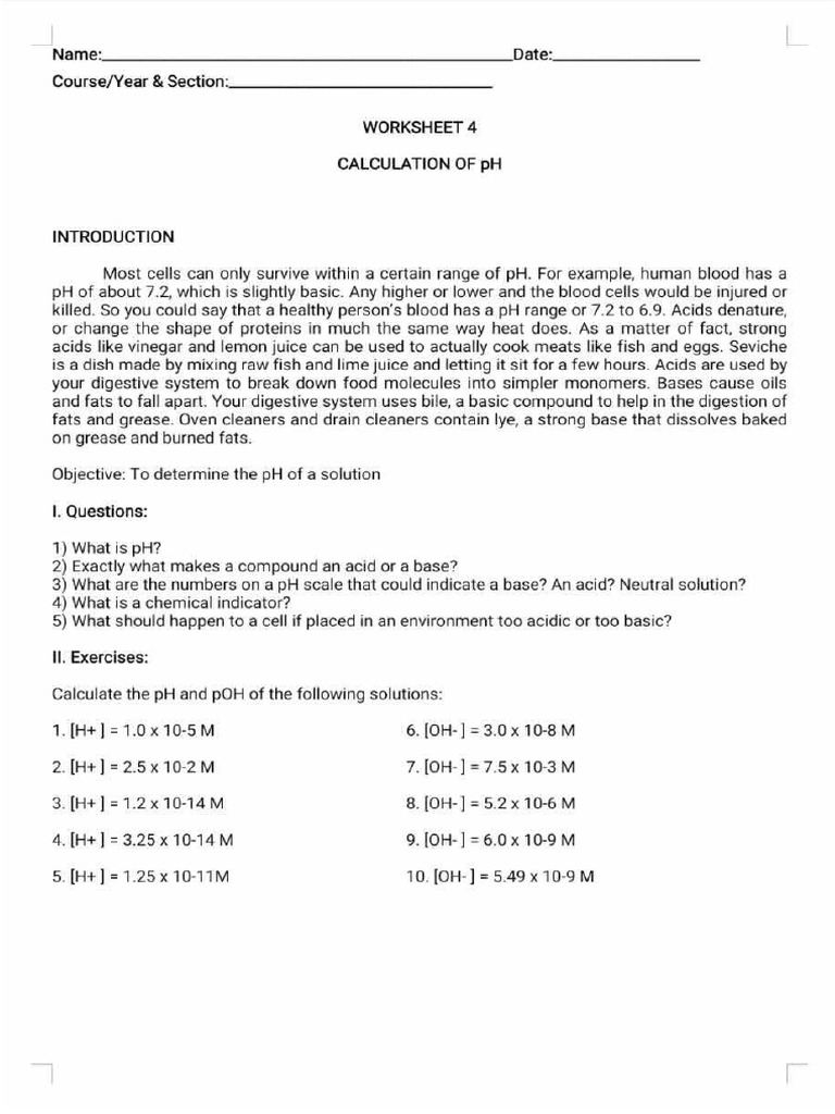 Calculation Of Ph Pdf