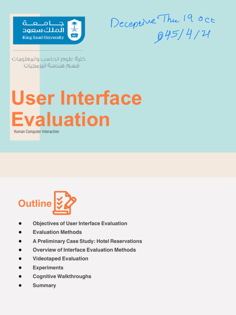 7 - User Interface Evaluation (Annotated) | PDF
