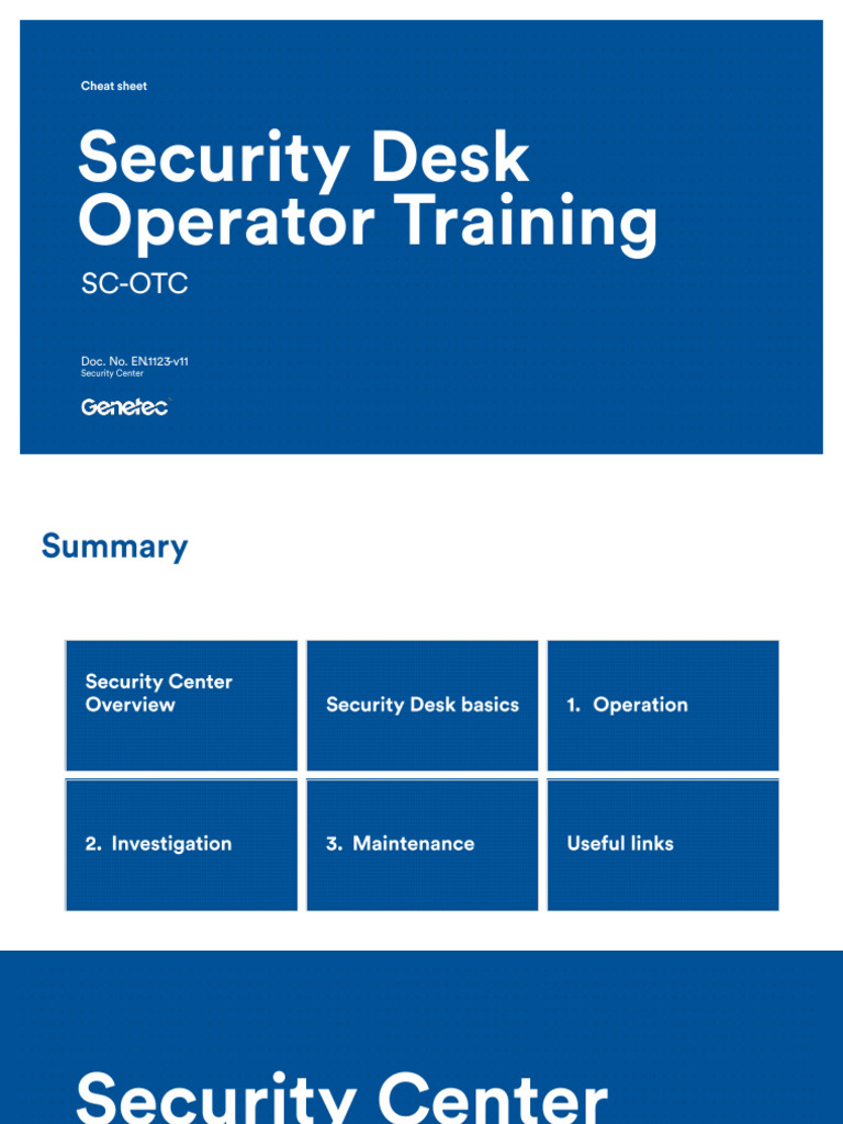 Security Desk Cheat Sheet for Video | PDF | Login | Computer File