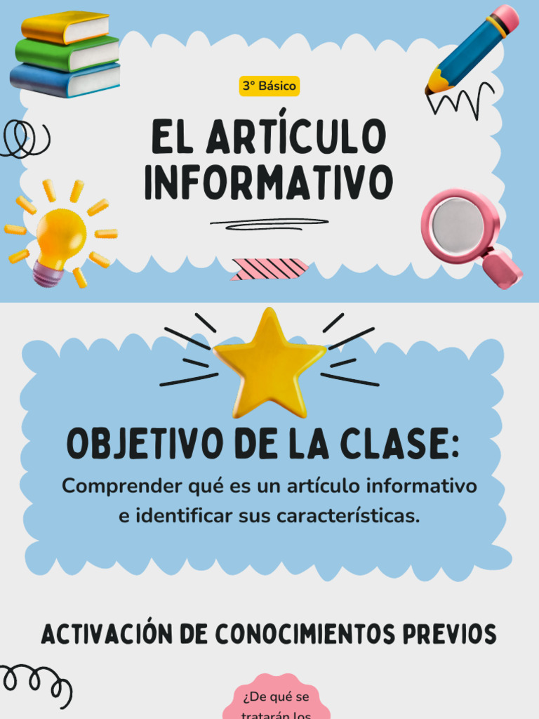 El Artículo Informativo 3° | PDF