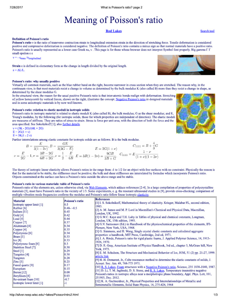 Poissons Ratio Pdf