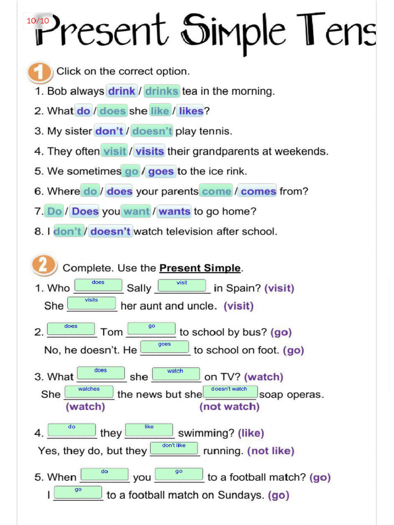 Present Simple | PDF