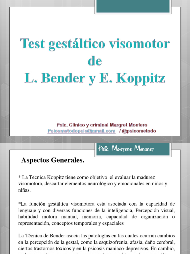 Test+Gestaltico+Visomotor+l.+Bender+ +kopptiz | PDF | Agresión | Las ...