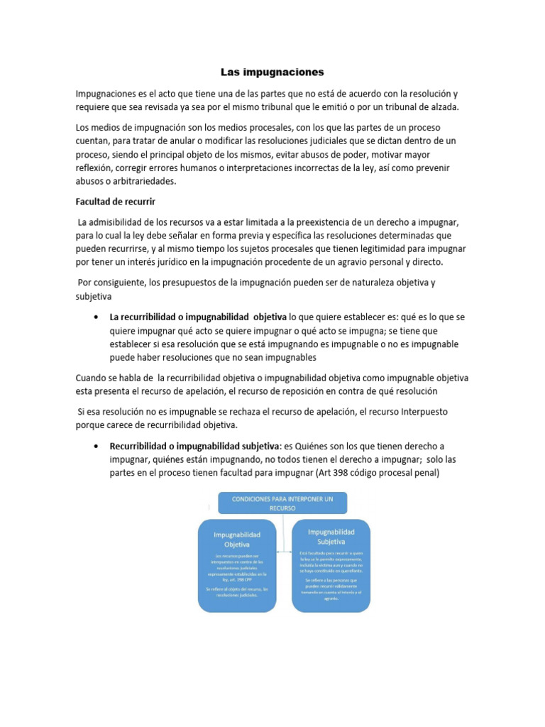 Tipos y Efectos de Impugnaciones Judiciales | PDF | Apelación ...