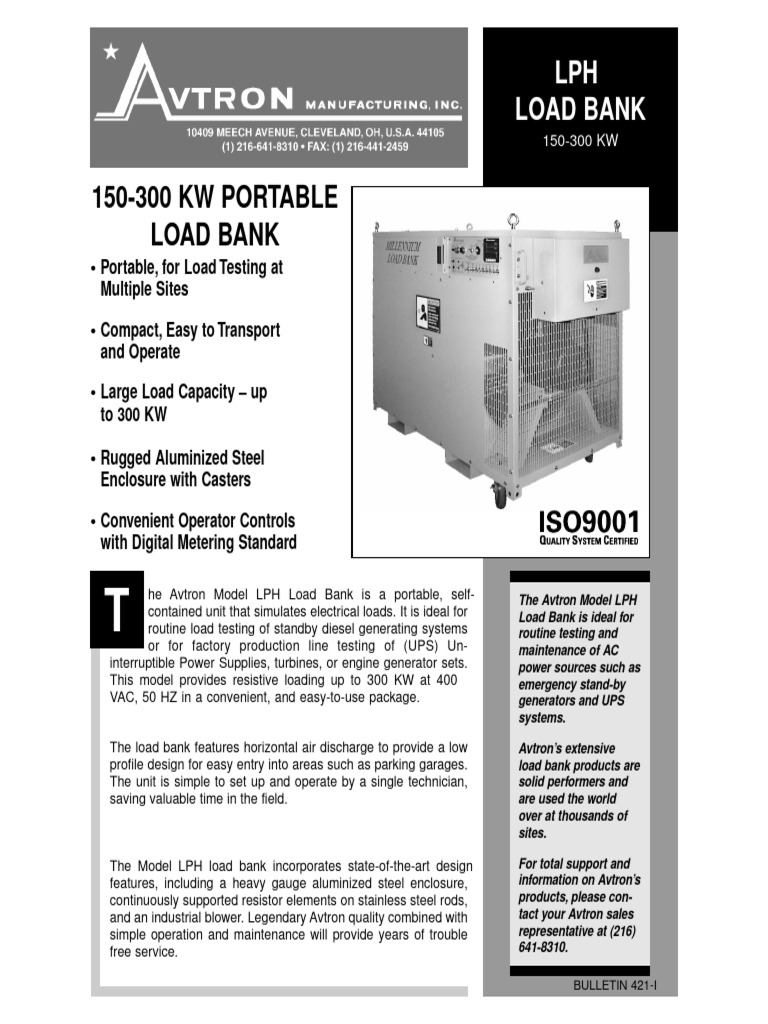 Avtron LPH 150 Datasheet | PDF | Alternating Current | Electrical Engineering