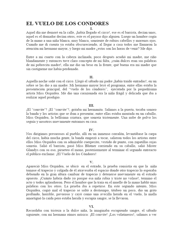 EL VUELO DE LOS CONDORES | PDF