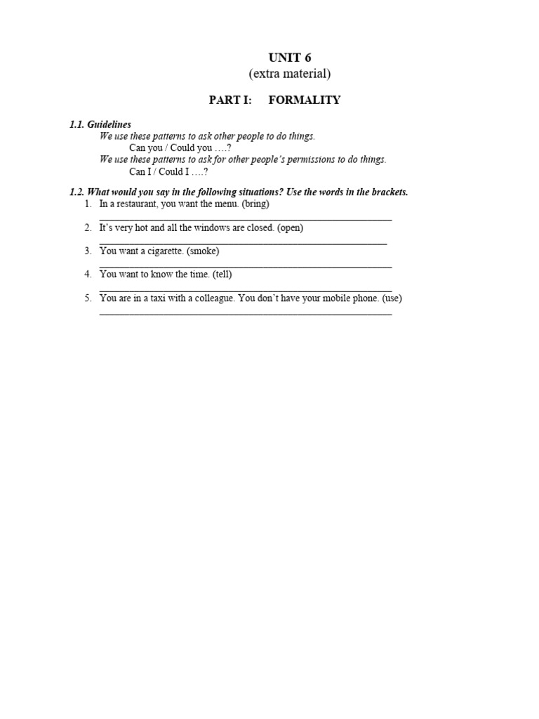 07 Unit 6 - class 1 - extra - formal and informal letters | PDF