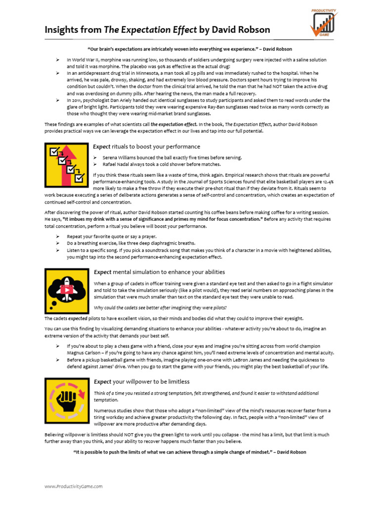 The Expectation Effect | Download Free PDF | Placebo | Psychology