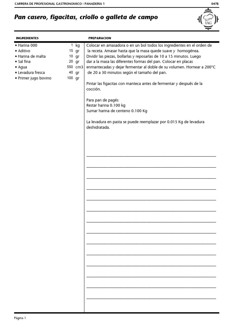 Pan Casero, Figacitas, Criollo o Galleta de Campo | Descargar gratis ...