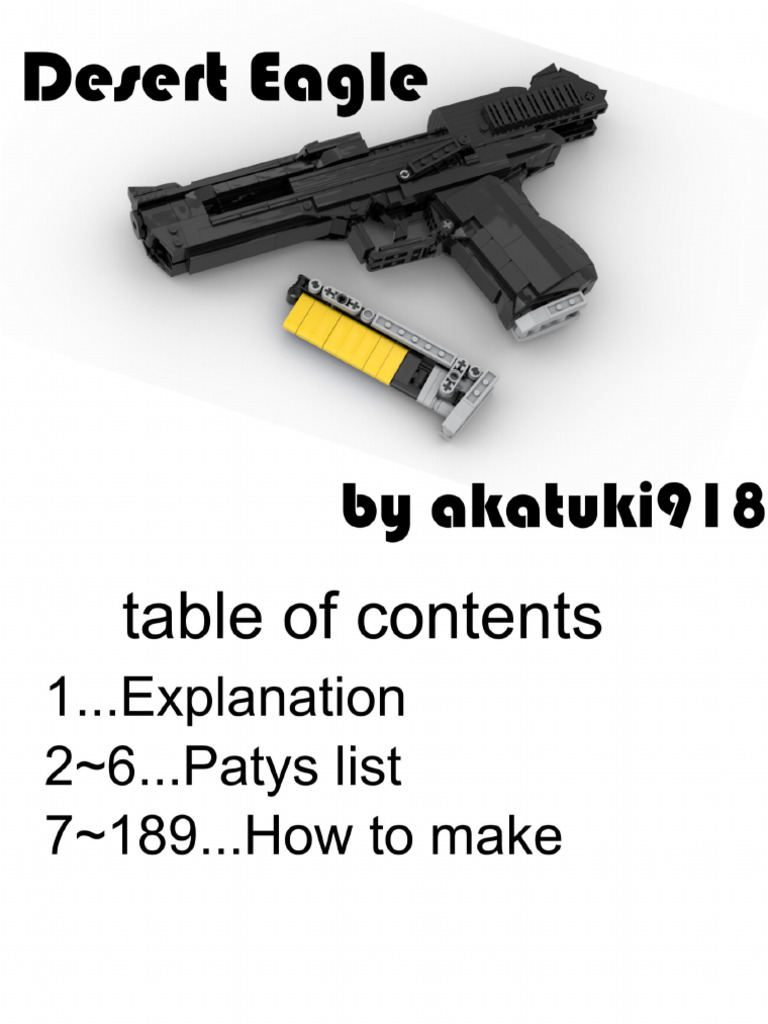 Lego Desert Eagle Tutorial | PDF
