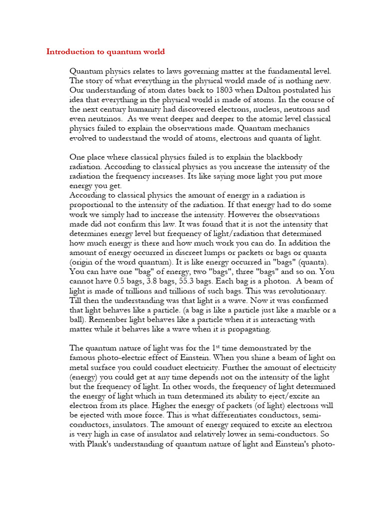 Quantum Technologies | PDF | Photon | Quantum Mechanics