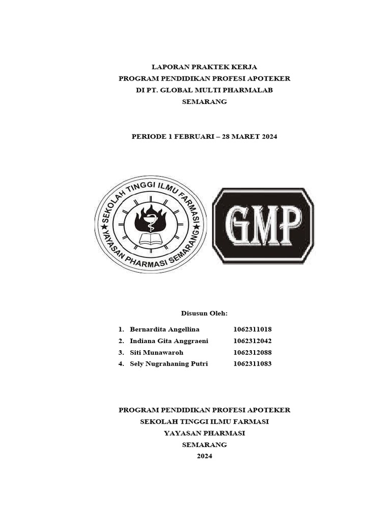 Laporan PKPA PT Global Multi Pharmalab | PDF | Kesehatan Holistik