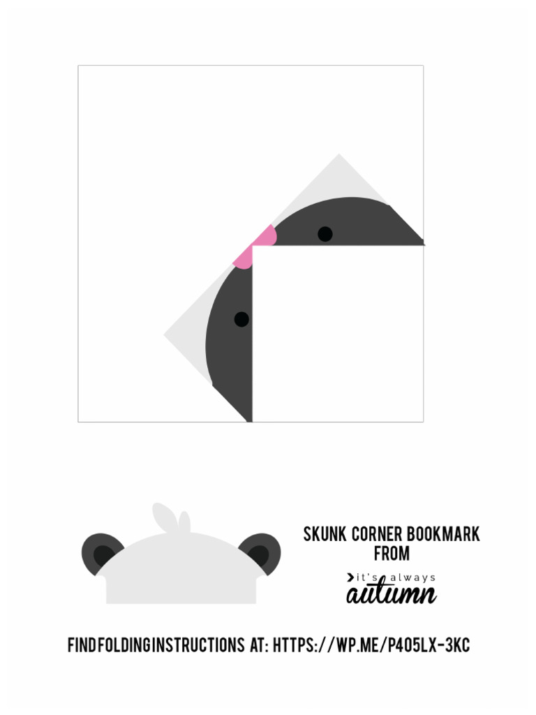 Skunk Bookmark | PDF