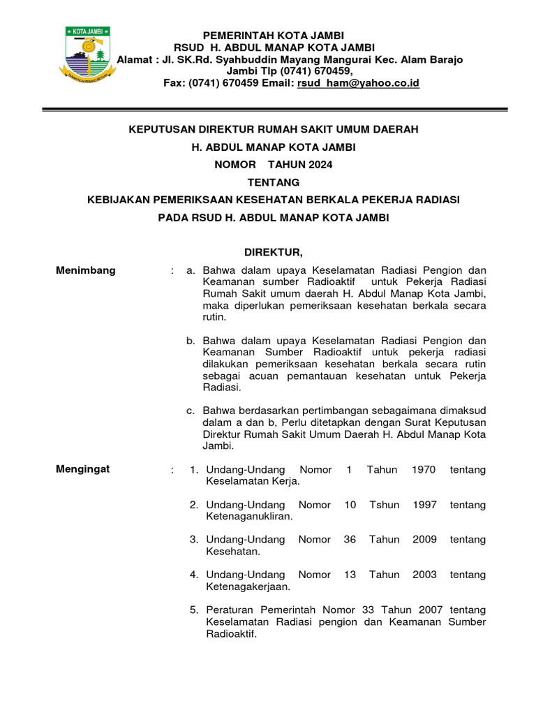 Kebijakan Mcu Berkala | PDF
