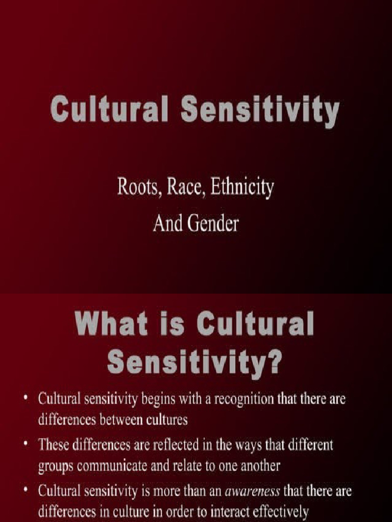 Cultural Sensitivity | PDF