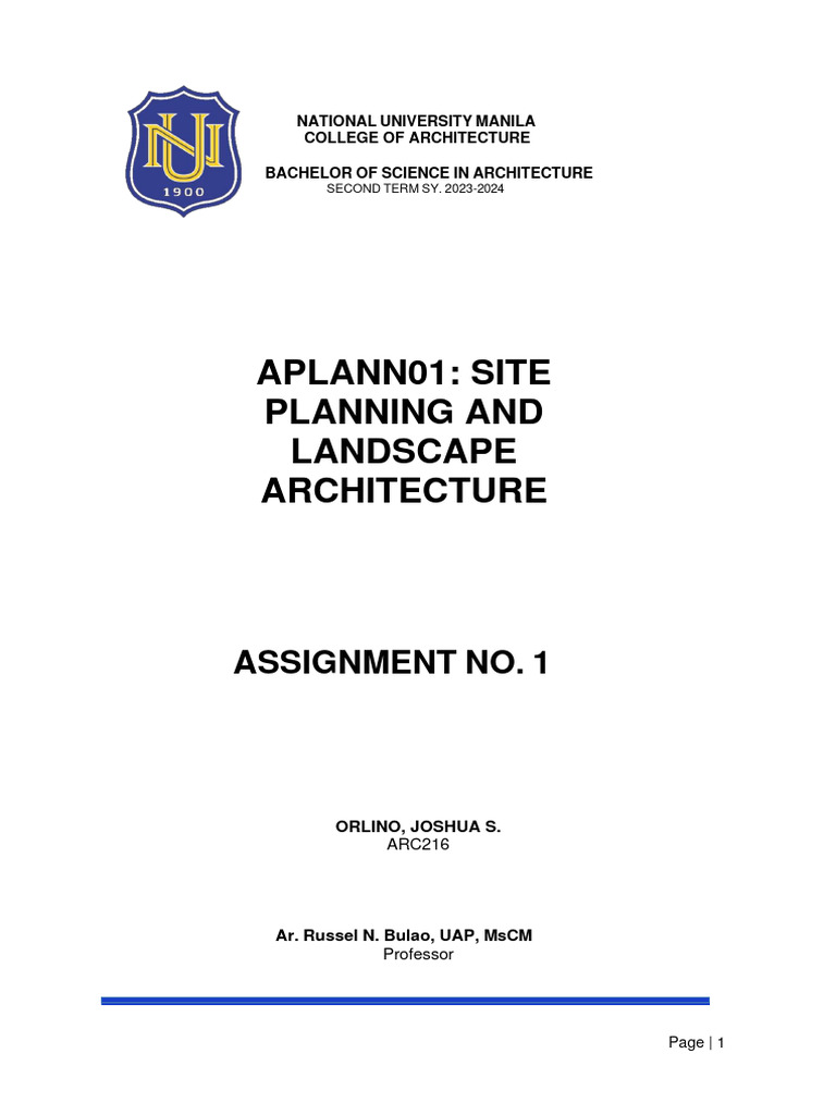 Orlino Planning01 Assignment1 | Download Free PDF | Contour Line | Valley