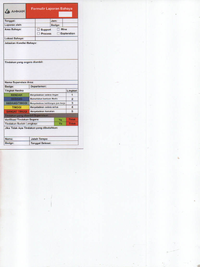 Hazard Form | PDF