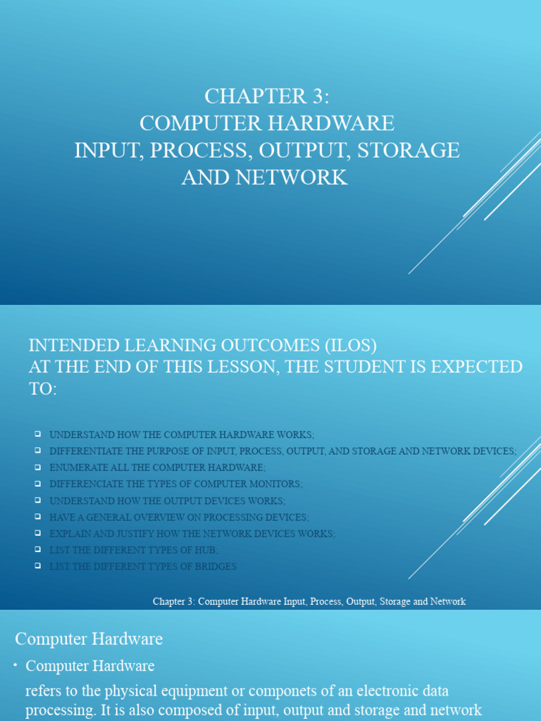 Chapter3 Computer Hardware IPO Storage and Network | Download Free PDF | Computer Network ...