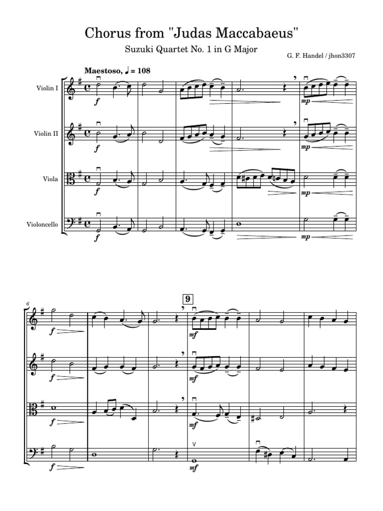 Judas Maccabaeus HWV 63 - Georg Friedrich Hndel | PDF | Oratorios ...