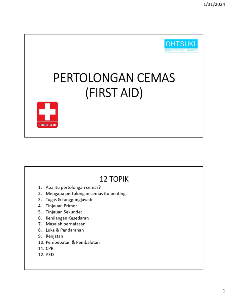 First Aid Slide Print | PDF