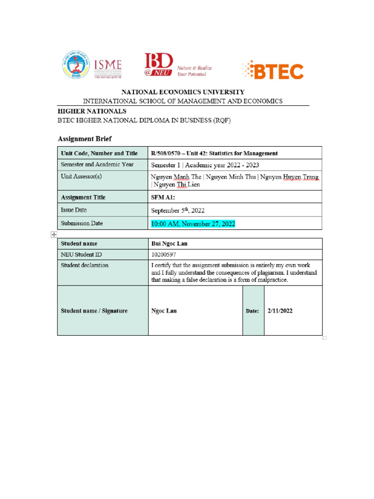 Sfm A1 Pdf Descriptive Statistics Coefficient Of Variation