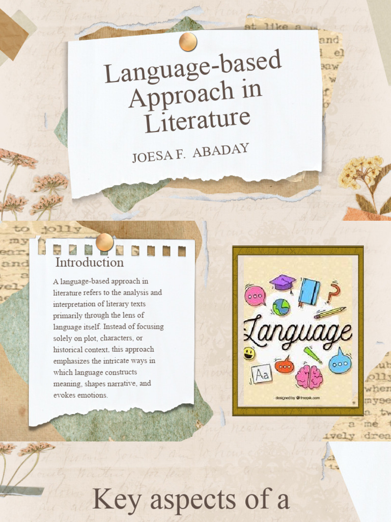 Language Based Approach in Literature Abaday Joesa F. | PDF | Narrative ...