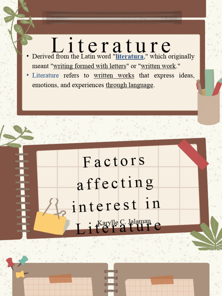 Factors Influencing Literary Interest | PDF | Psychology | Communication
