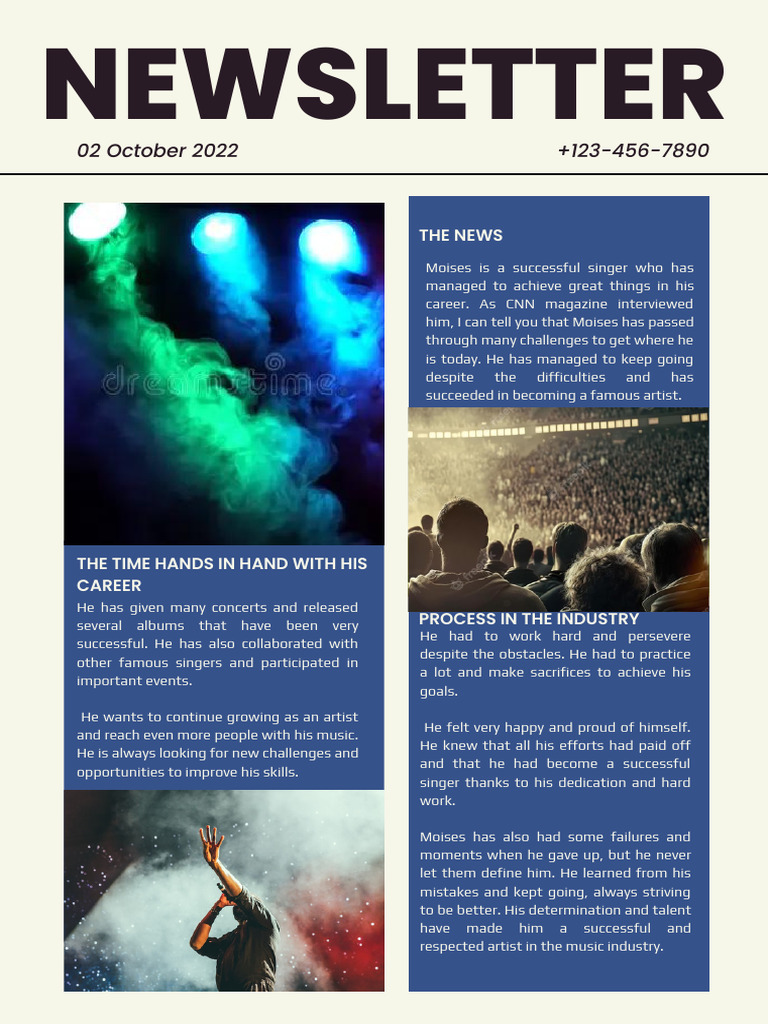 Blue Minimalist Company Newsletter | PDF