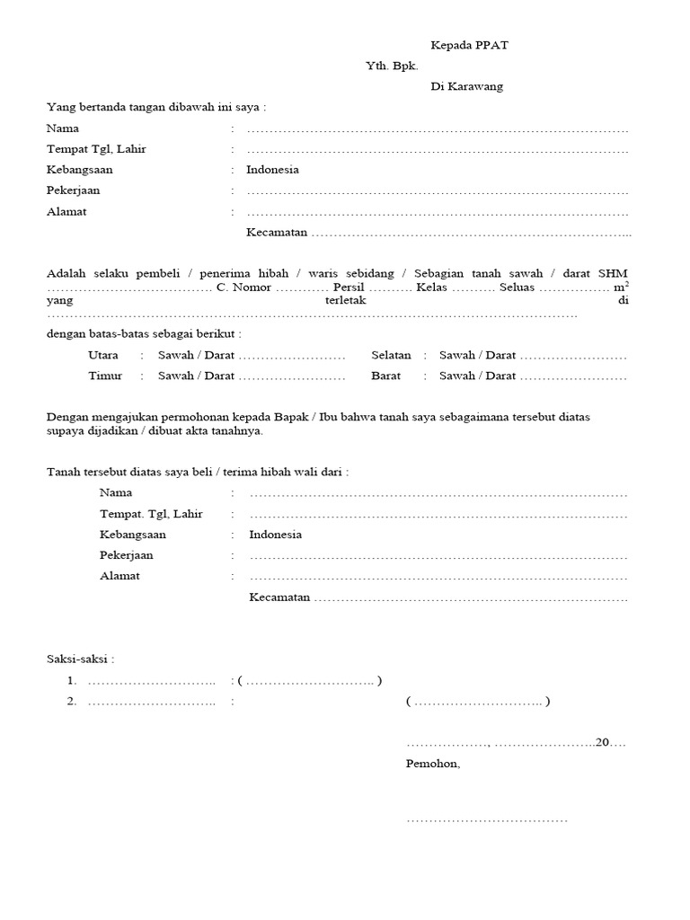 Pernyataan Pengajuan AJB | PDF